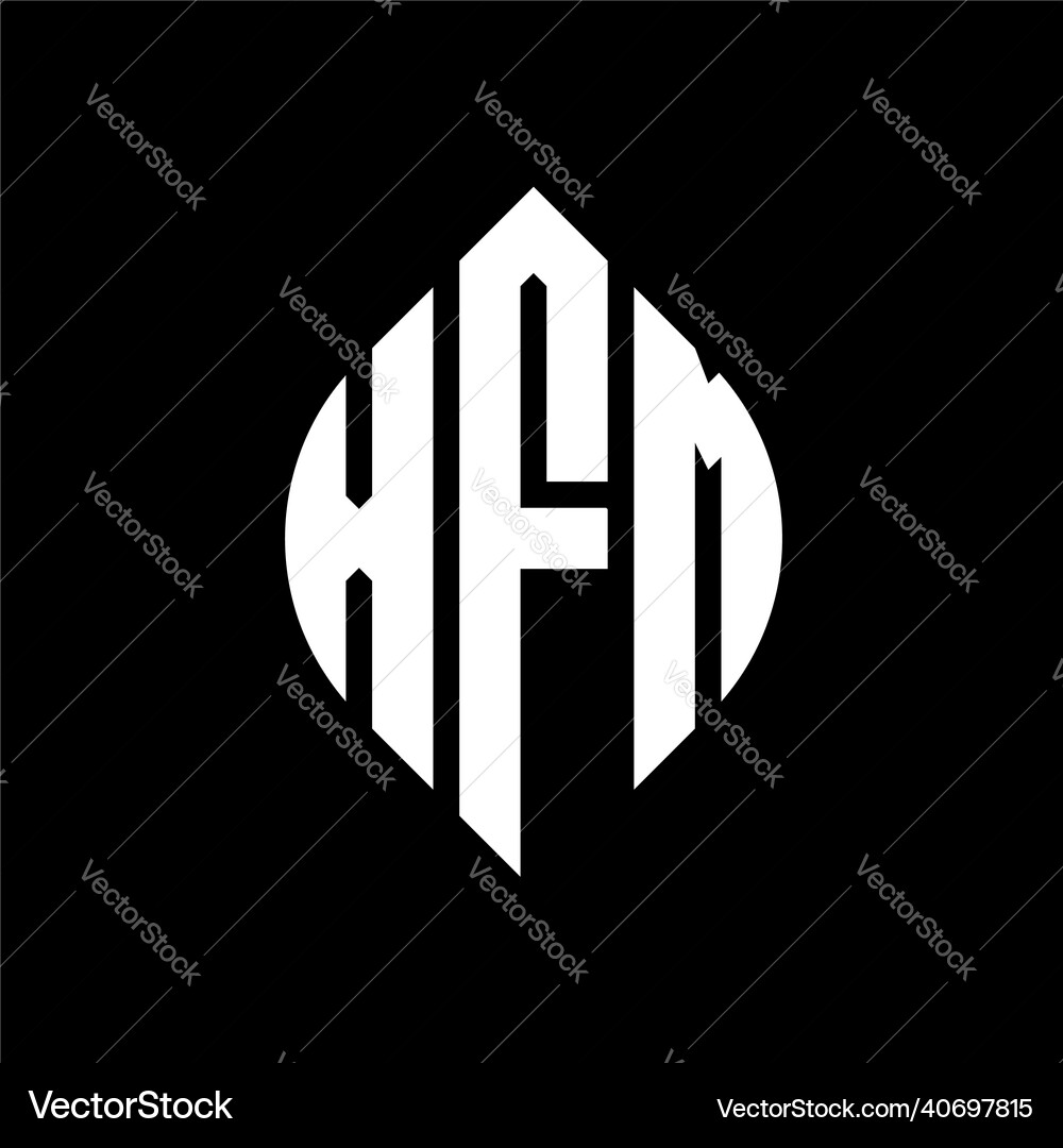 Xfm circle letter logo design with circle Vector Image