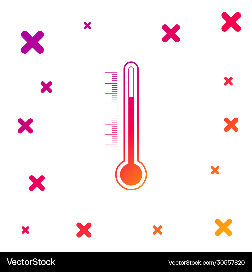 Color thermometer icon isolated on white Vector Image