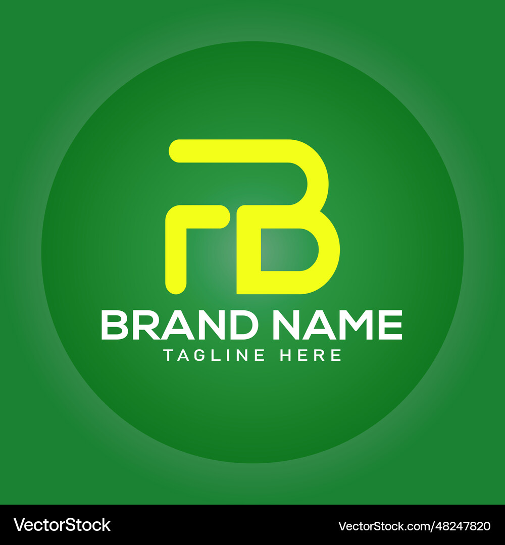 Letter logo design fb brand identity Royalty Free Vector
