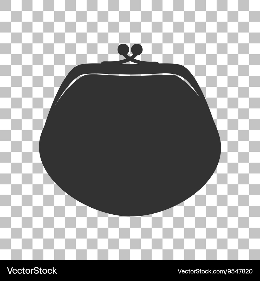Purse sign dark gray icon Royalty Free Vector Image