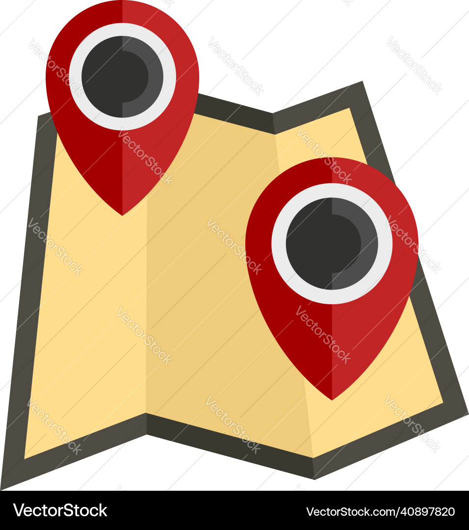 Realtor gps pin map icon flat isolated Royalty Free Vector