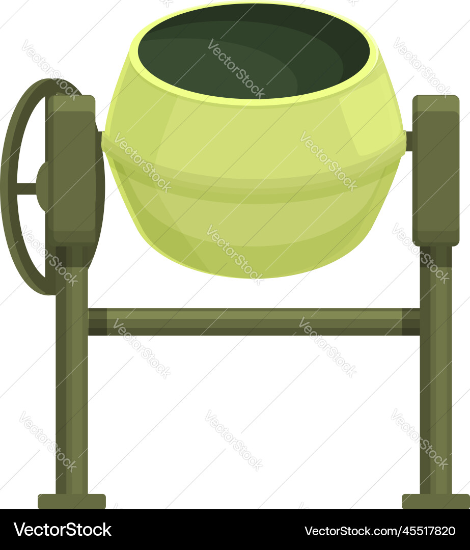 Small cement mixer icon cartoon concrete Vector Image
