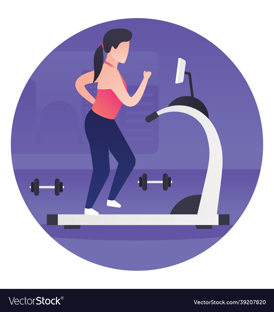 Treadmill Royalty Free Vector Image - VectorStock