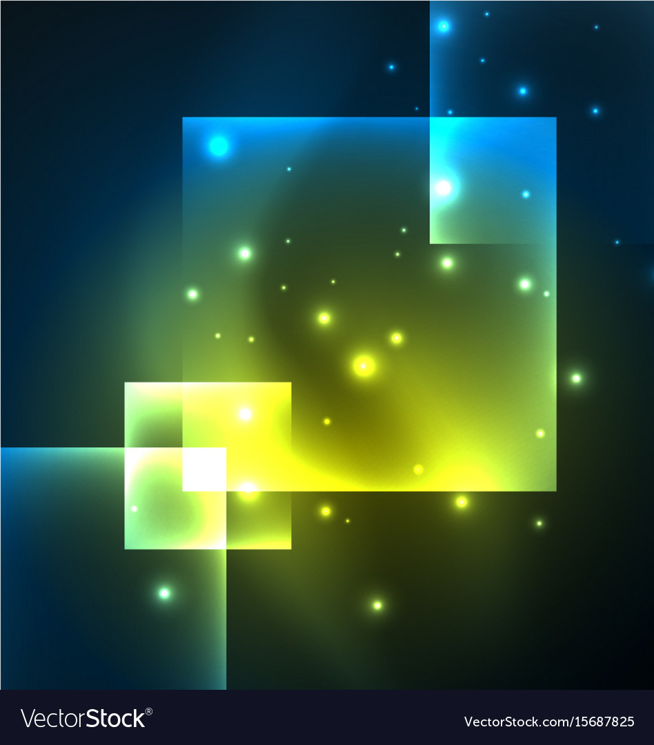 Dark background design with squares and shiny Vector Image