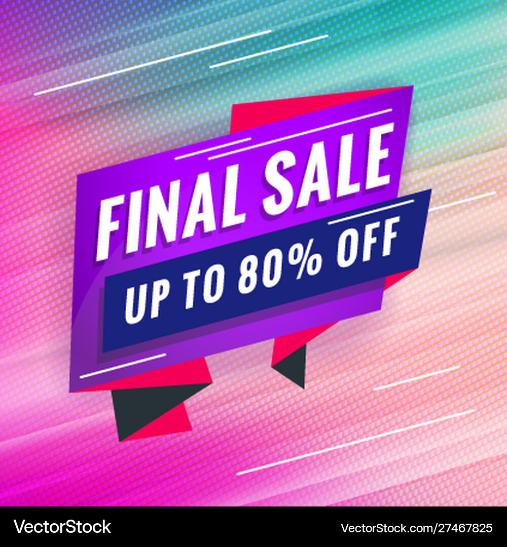 Final sale promotional concept template Royalty Free Vector