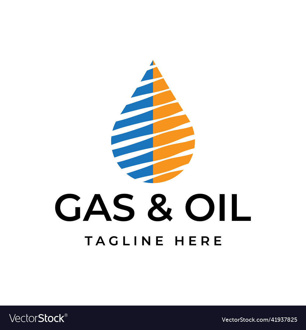Gas and oil logo design Royalty Free Vector Image