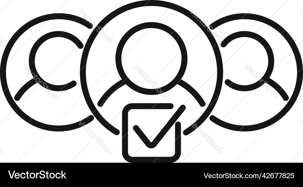 Group rate review icon outline customer Royalty Free Vector