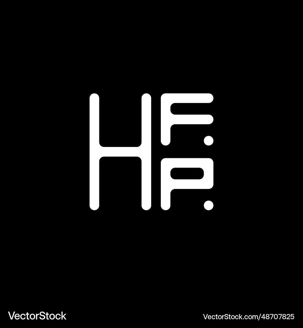 Hfp letter logo design simple and modern Vector Image