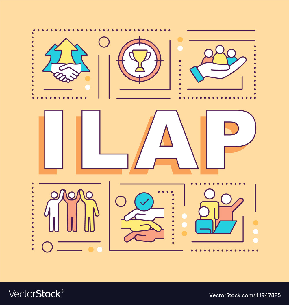 Integrated local area planning word concepts Vector Image