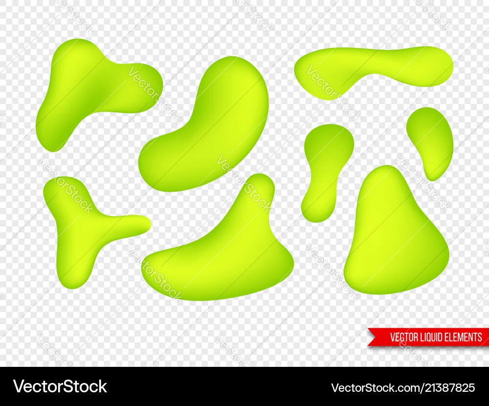 Set of liquid elements for posters cards Vector Image