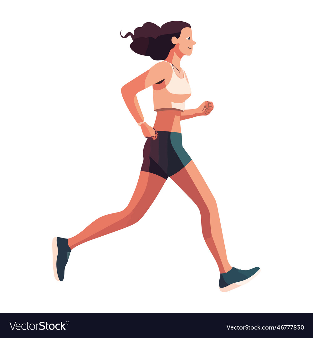 Athletic woman running Royalty Free Vector Image