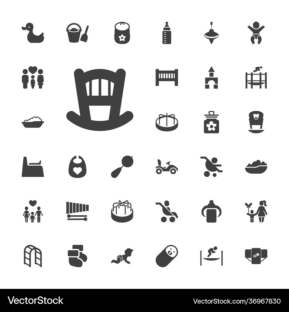 Childhood icons Royalty Free Vector Image - VectorStock