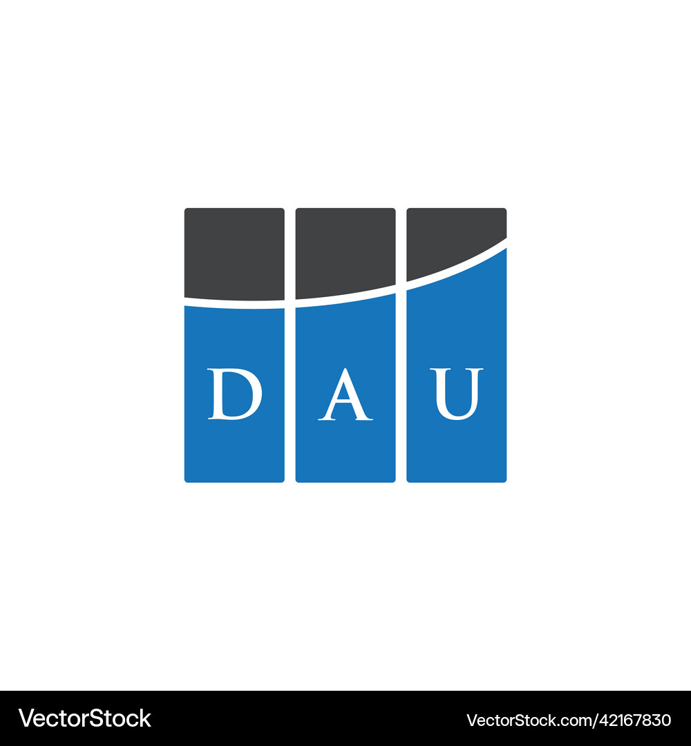 Dau letter logo design on black background Vector Image