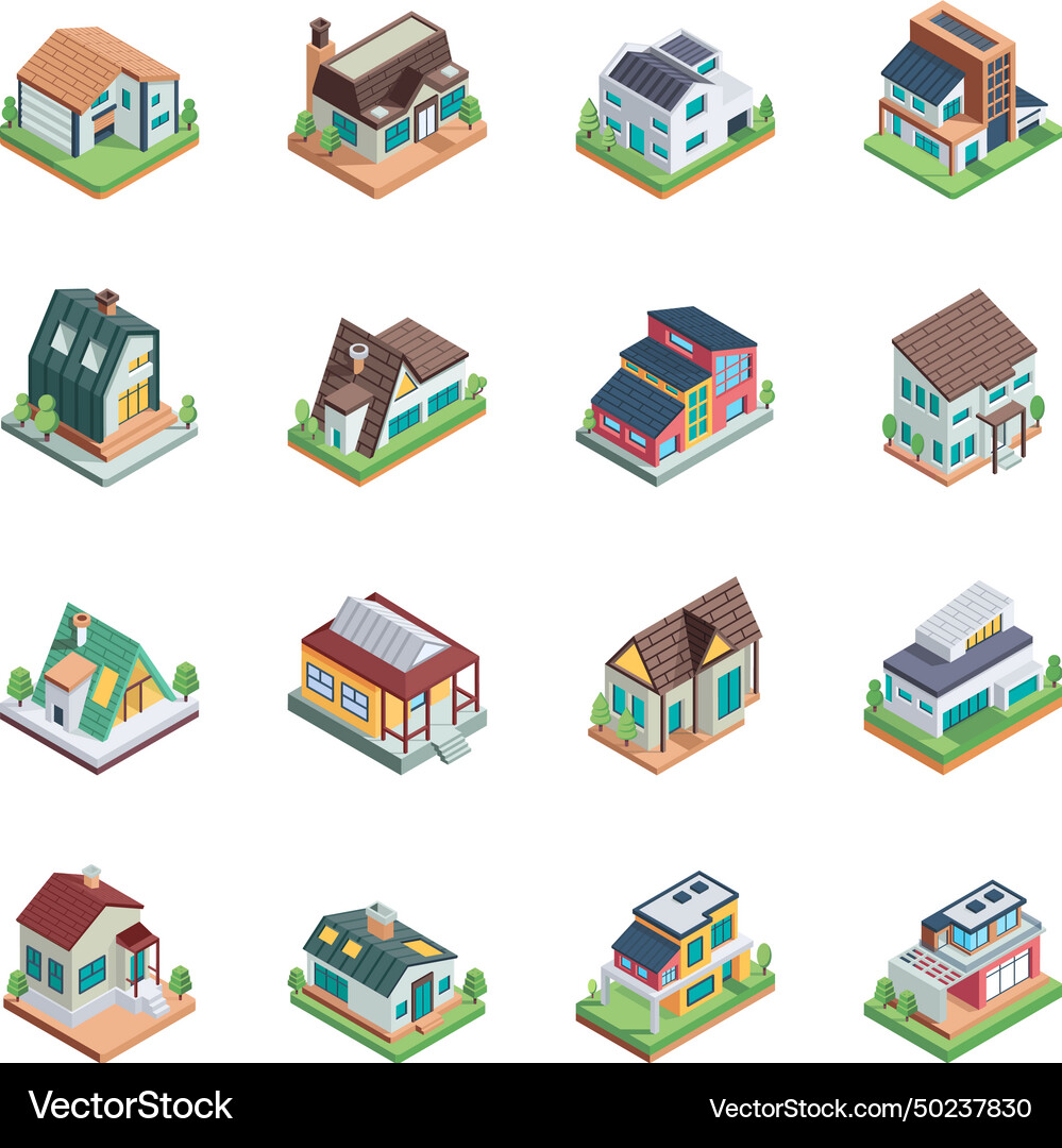 Houses buildings icon Royalty Free Vector Image