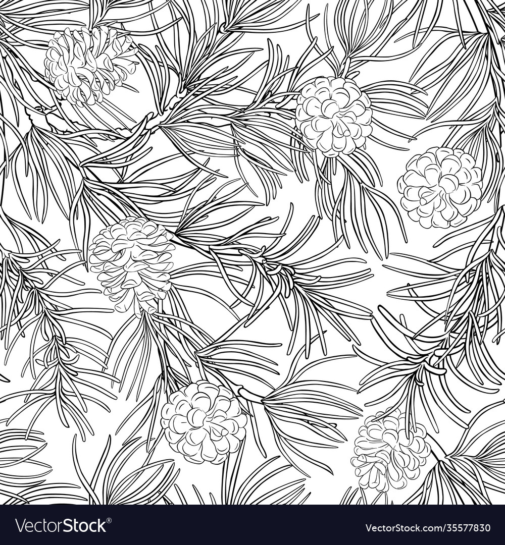 Pine pattern Royalty Free Vector Image - VectorStock