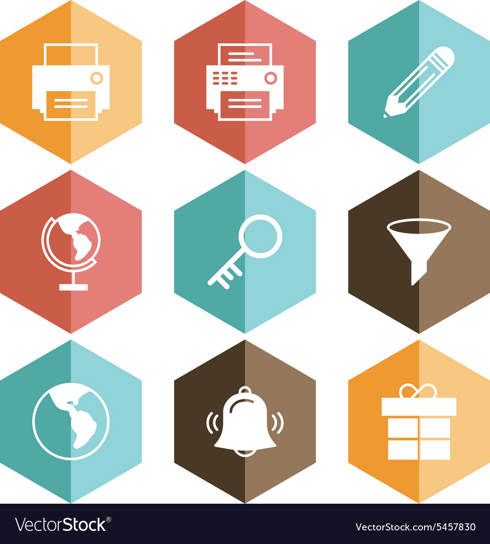 Solid icons school tool Royalty Free Vector Image