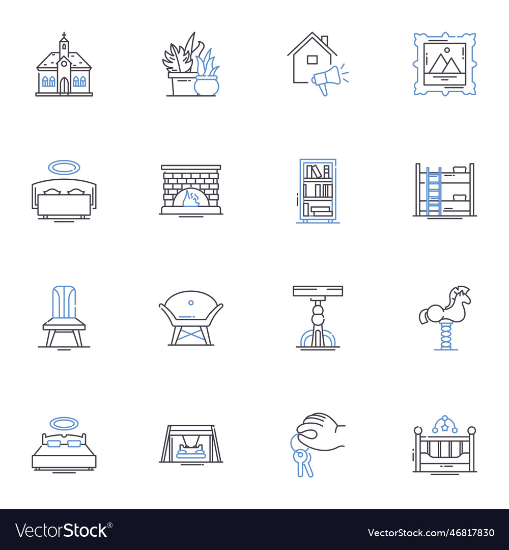 Transformation Line Icons Collection Royalty Free Vector