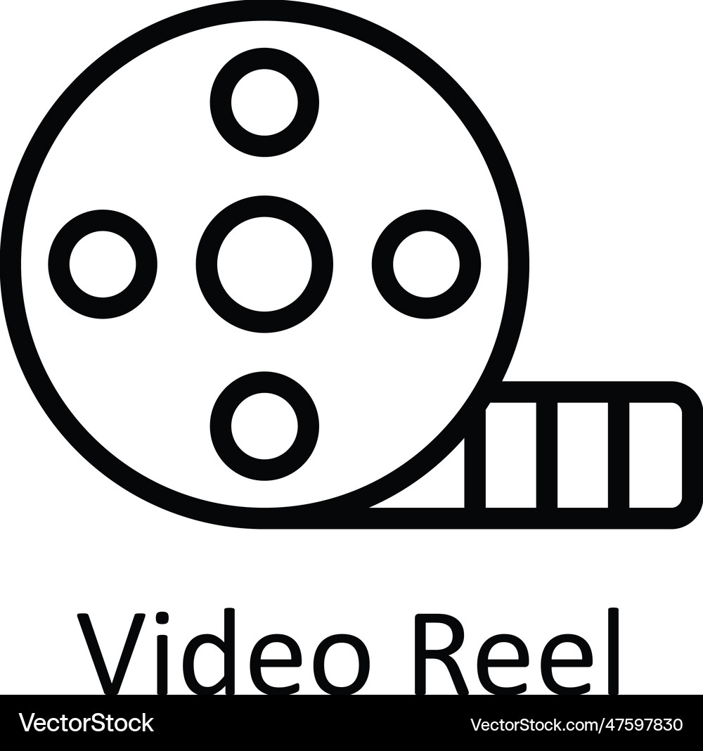 Video reel outline icon design Royalty Free Vector Image