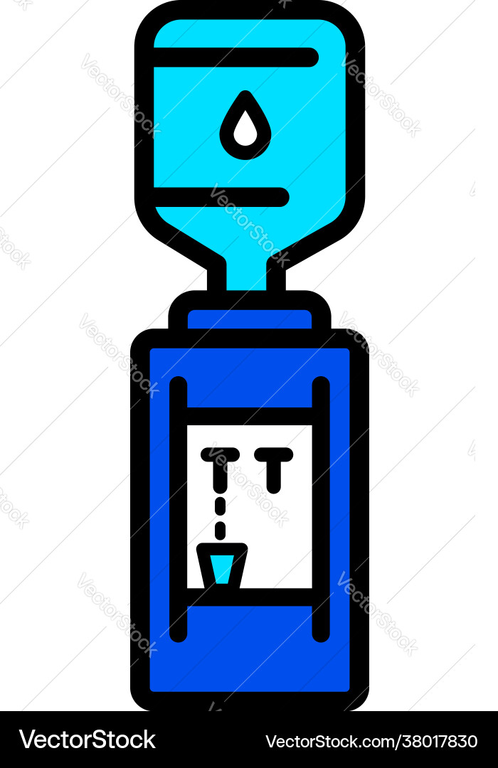 Water cooler icon color simple style Royalty Free Vector