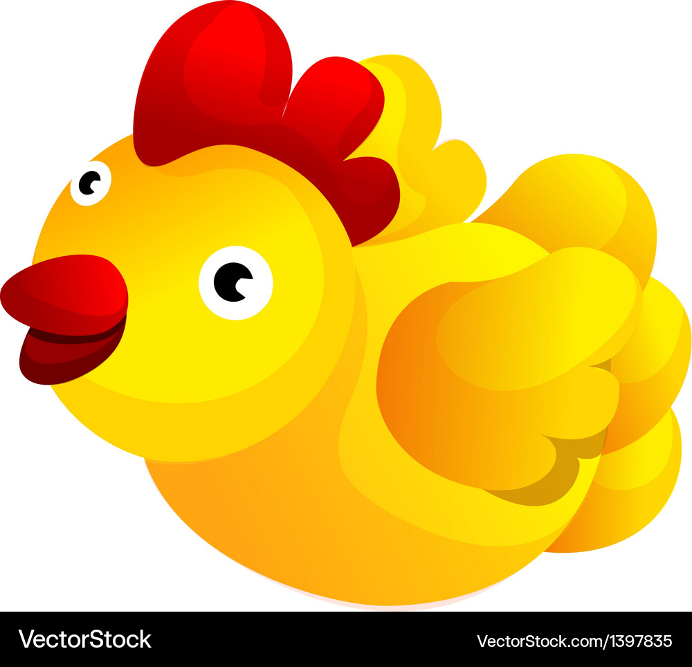A view of chicken Royalty Free Vector Image - VectorStock