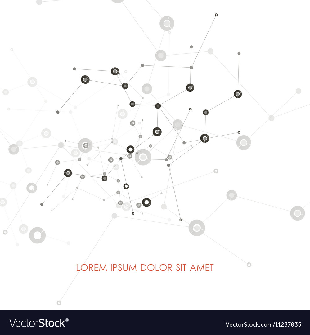 Abstract Connect Background With Dots And Lines Vector Image