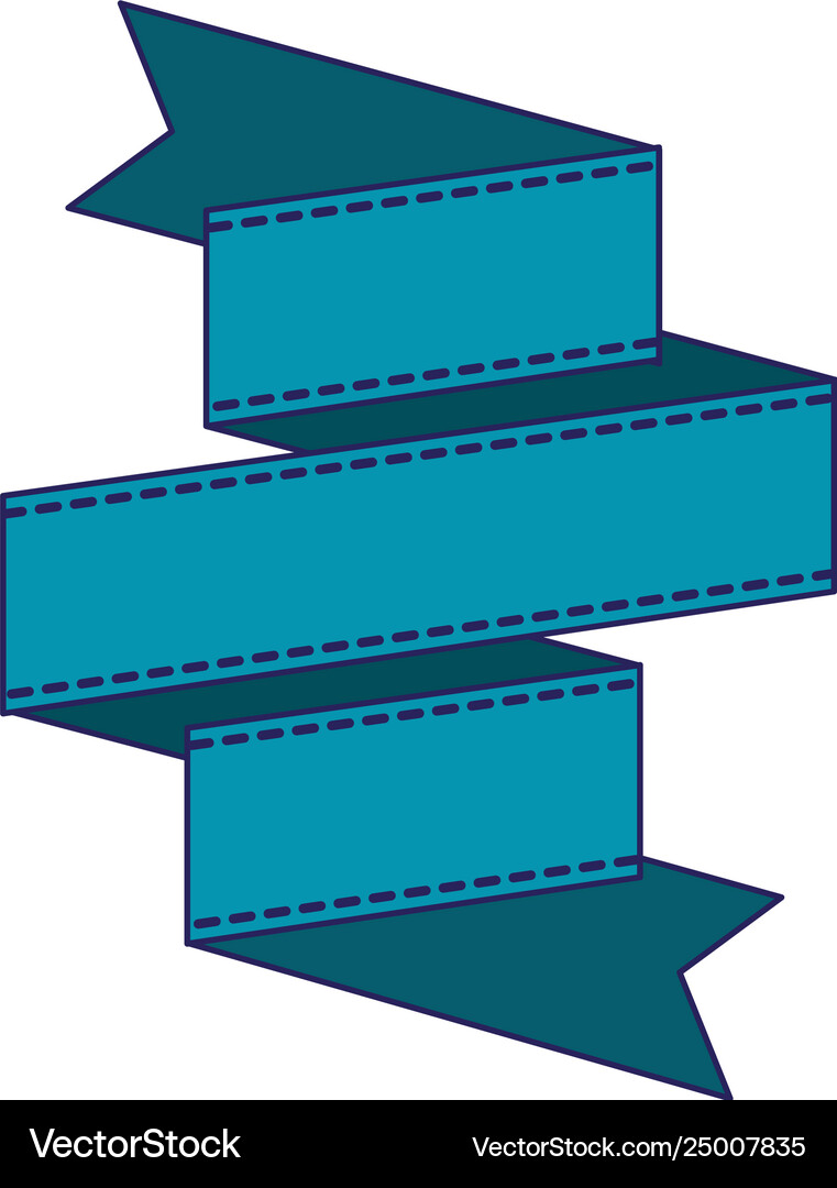 Blank ribbon banner blue lines Royalty Free Vector Image