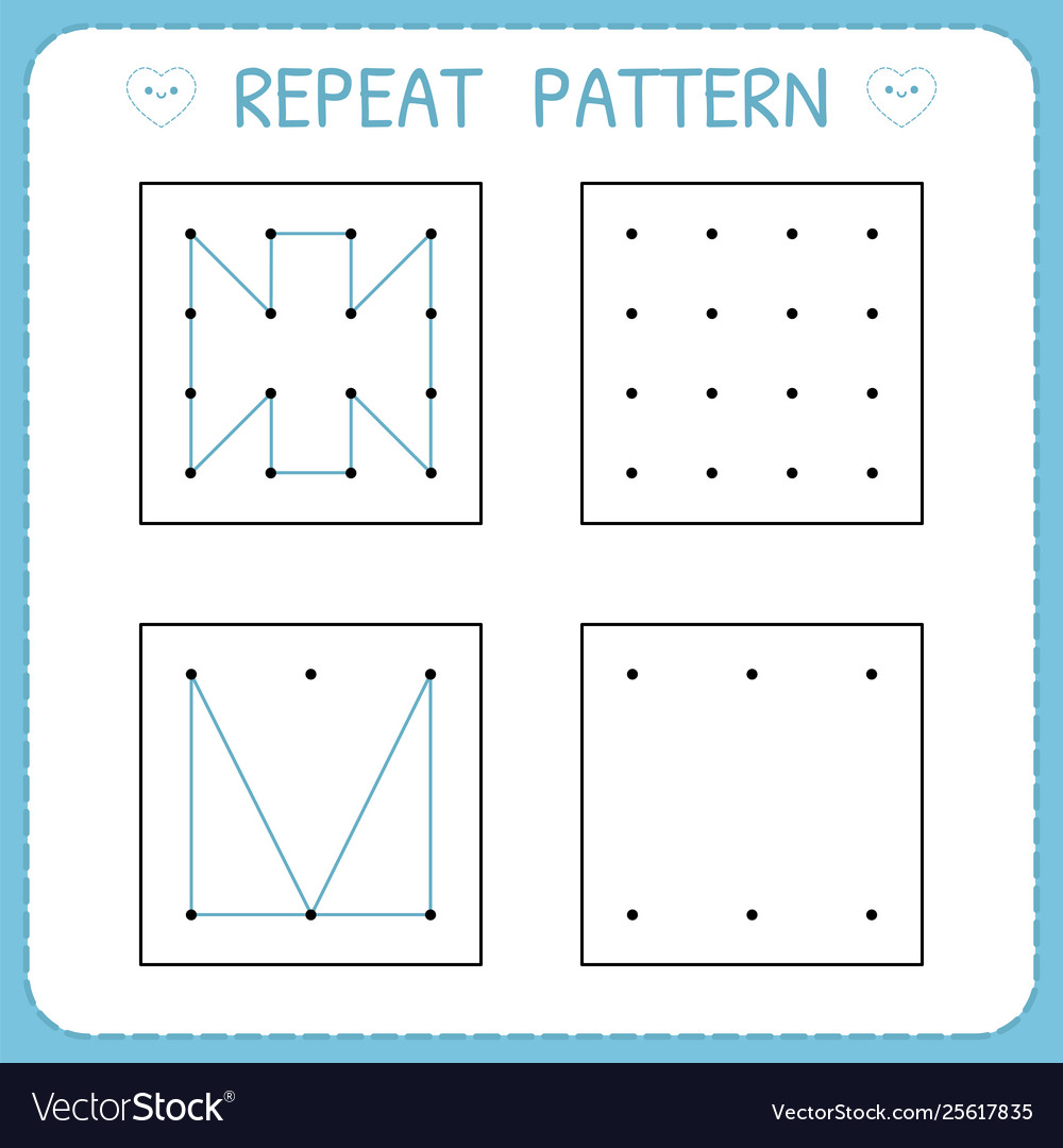 Repeat pattern working pages for children Vector Image