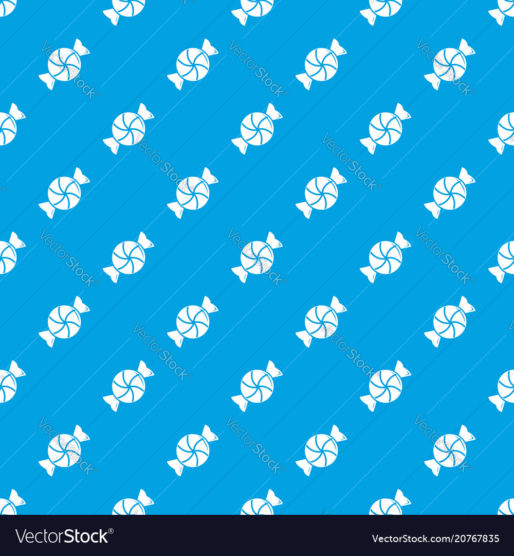 Round candy pattern seamless blue Royalty Free Vector Image