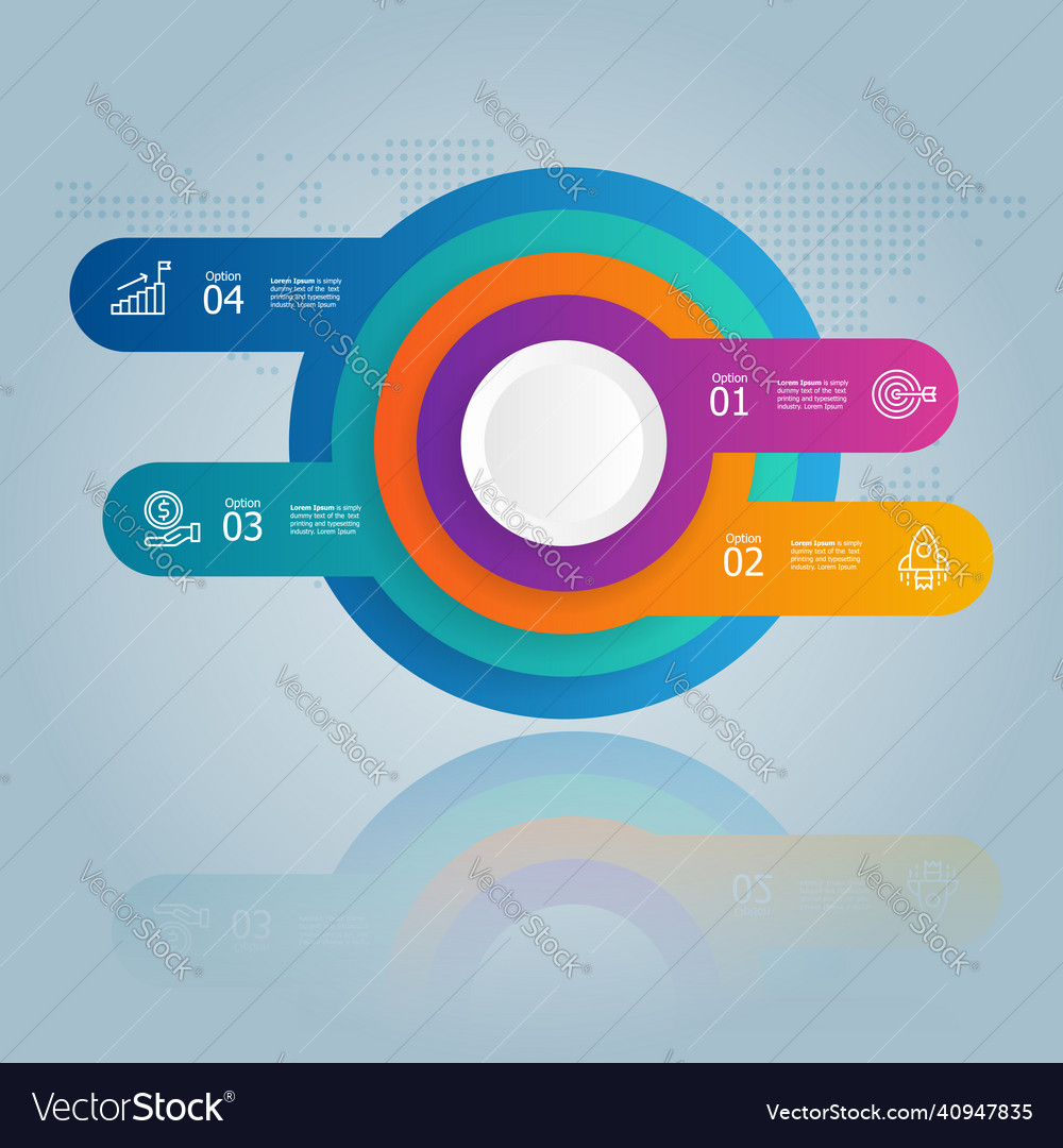 Round circle infographics element presentation Vector Image