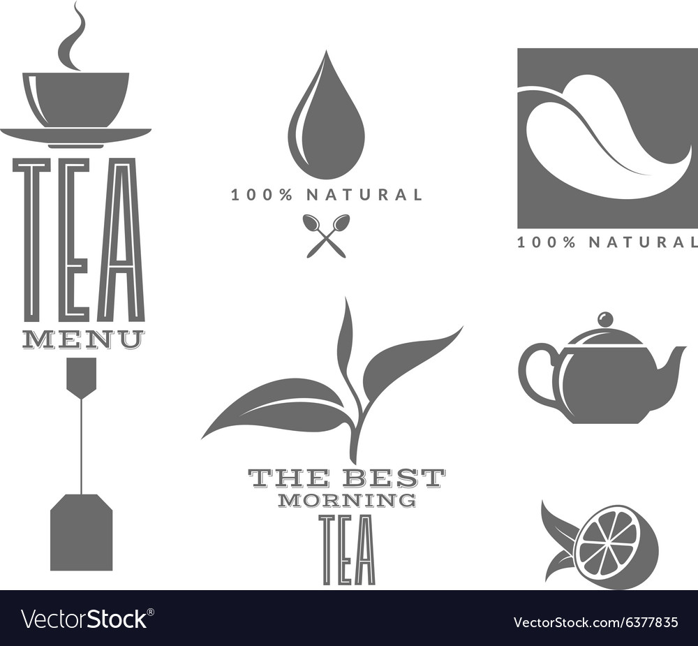 Tea set Royalty Free Vector Image - VectorStock