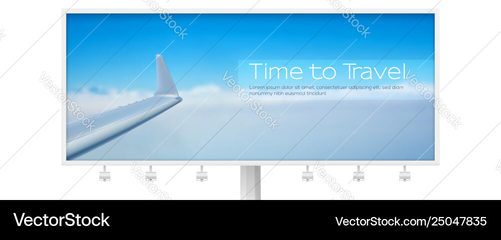 View sky and wing aircraft from the Royalty Free Vector