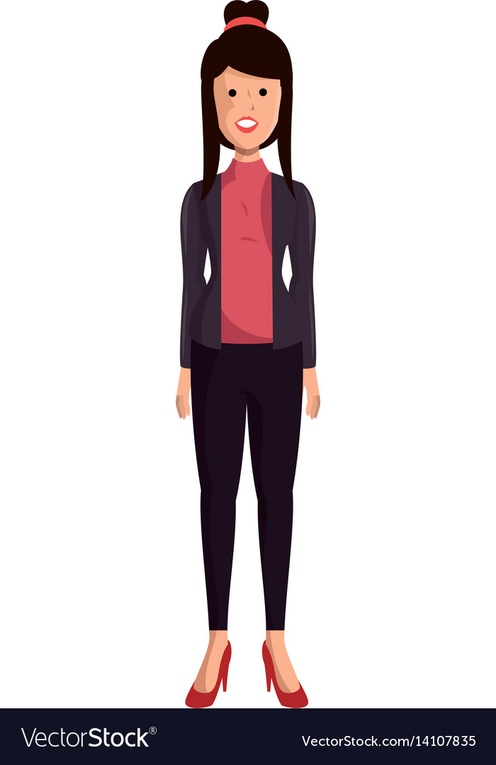 Young woman avatar character Royalty Free Vector Image