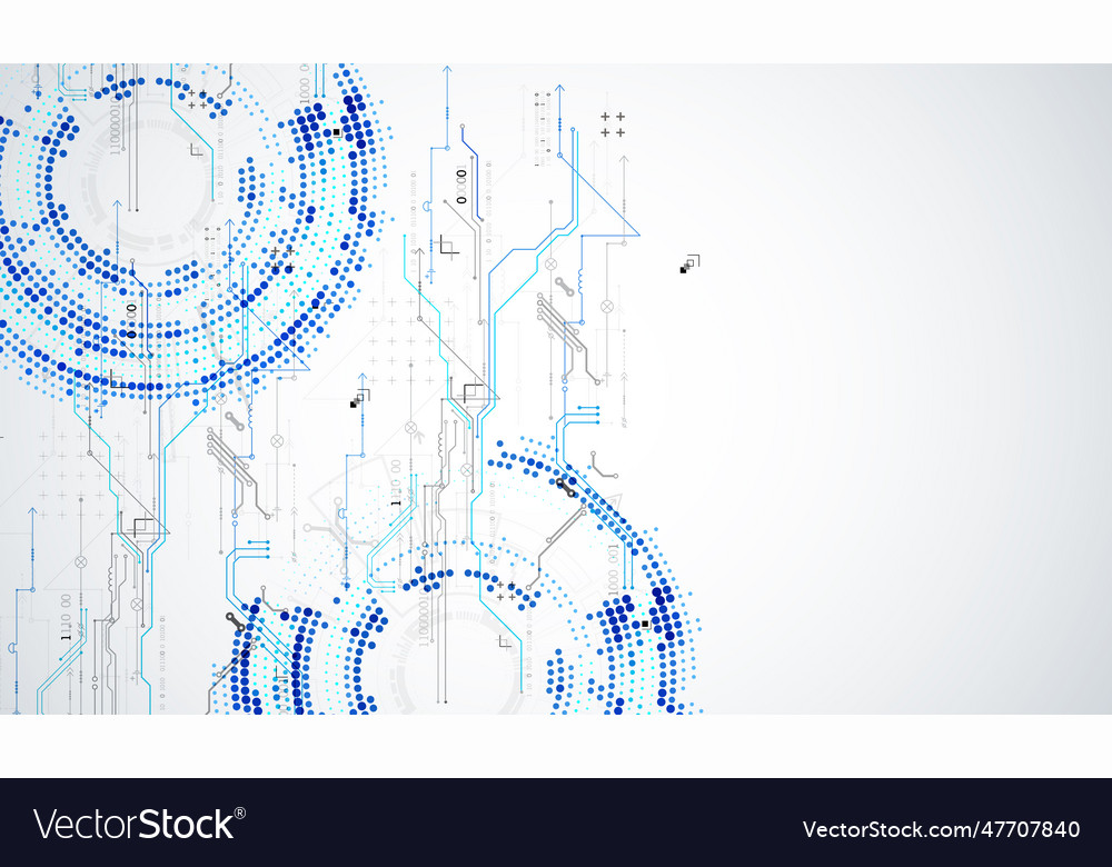 Abstract technology concept circuit board high Vector Image
