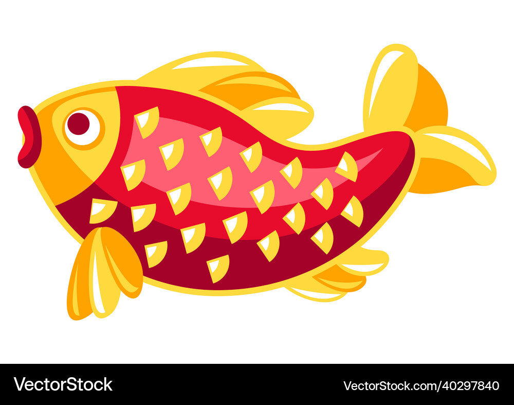 Chinese fish asian tradition new Royalty Free Vector Image