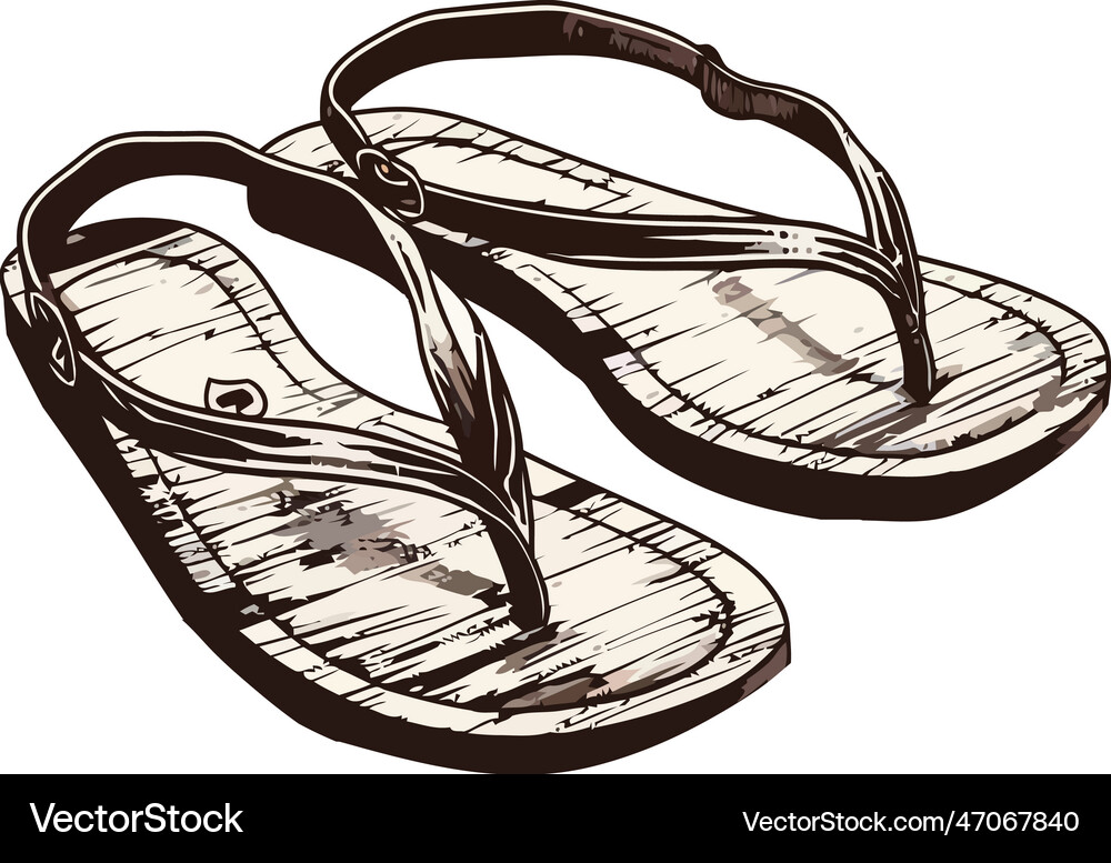 Comfortable summer sandals perfect for vacation Vector Image