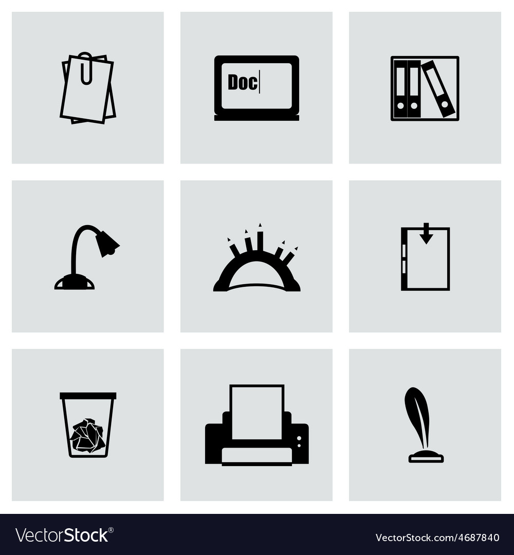 Document icon set Royalty Free Vector Image - VectorStock