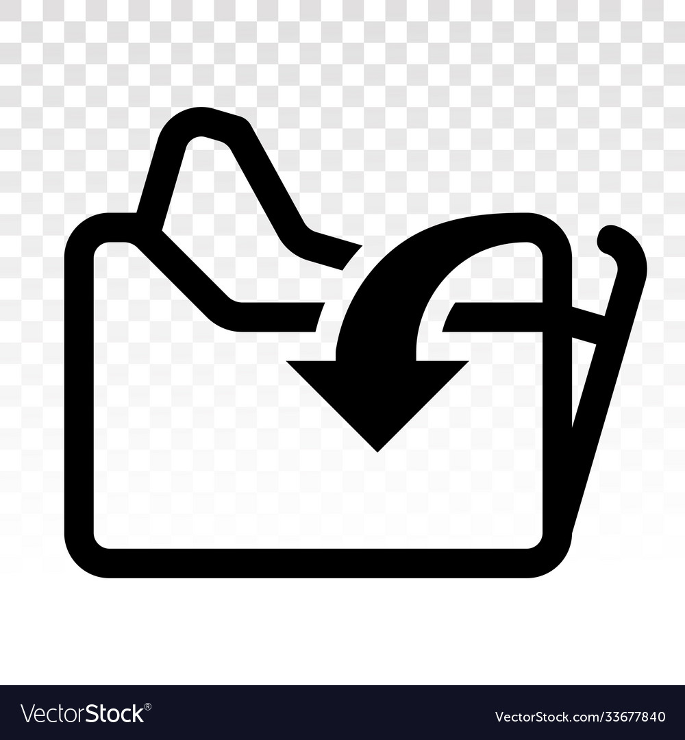 Import files or document download icon with line Vector Image