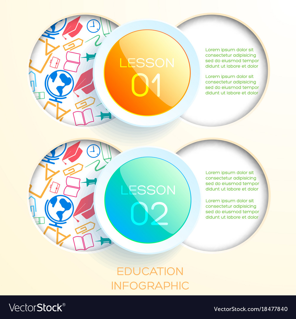 Learning infographic concept Royalty Free Vector Image