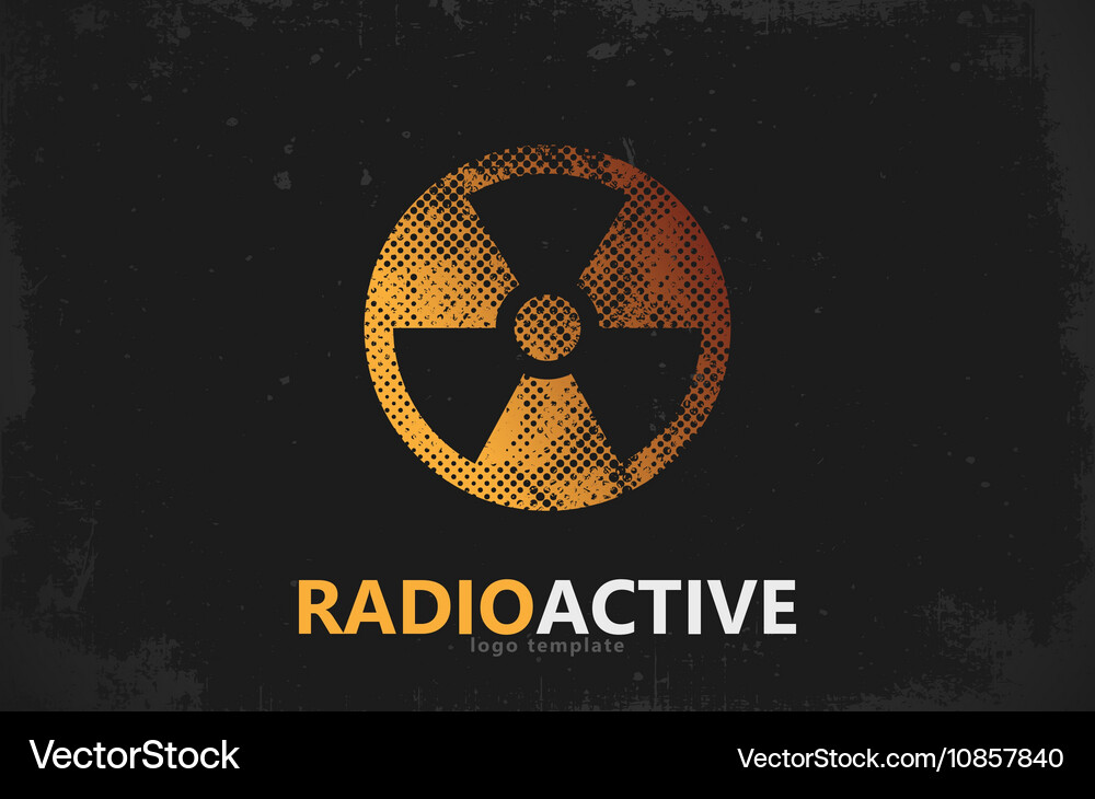 Nuclear logo radioactive design radiation Vector Image