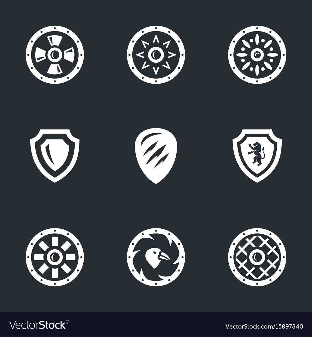 Shields icons Royalty Free Vector Image - VectorStock