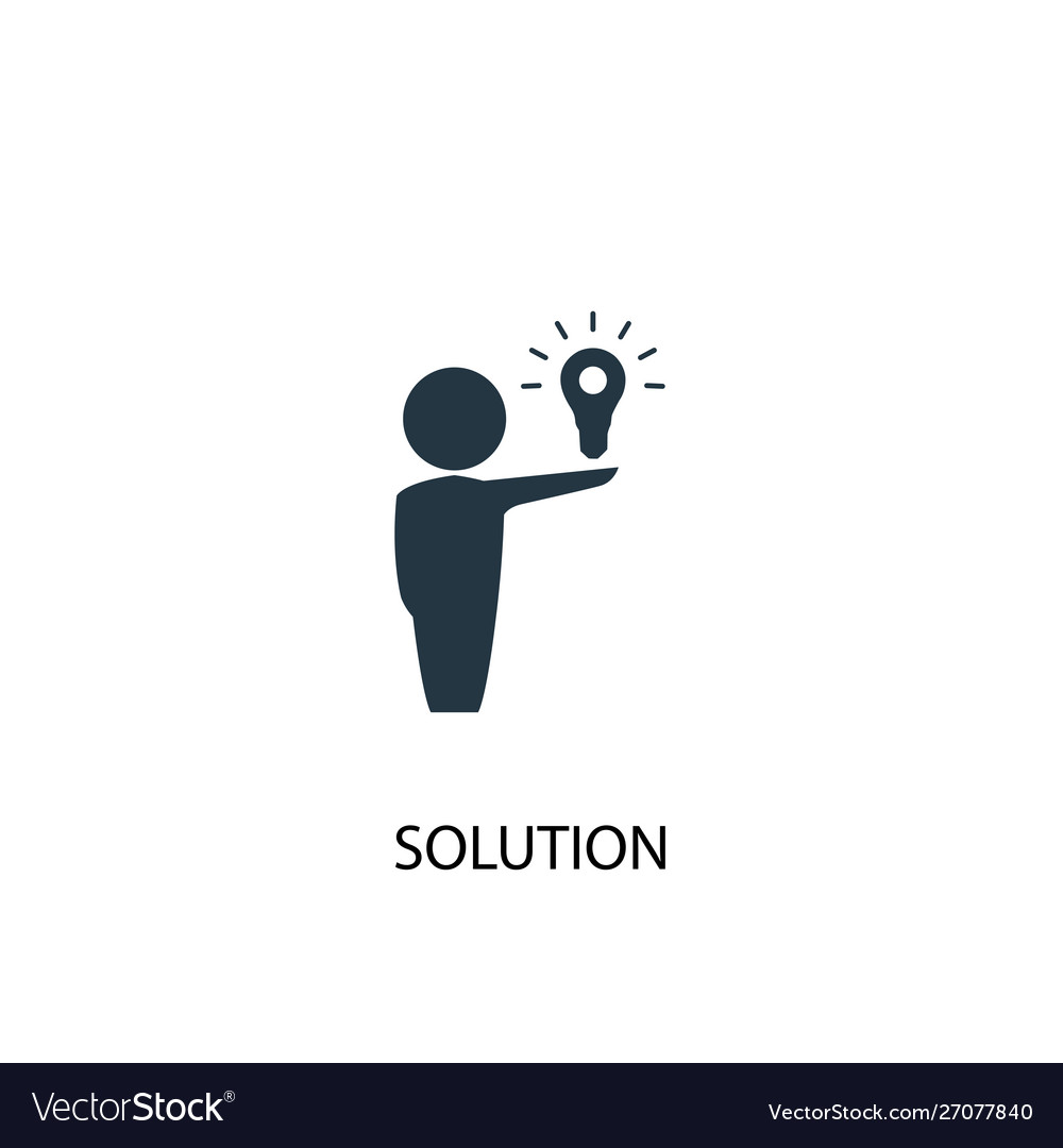 Solution icon simple element Royalty Free Vector Image
