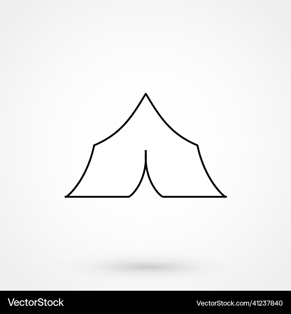 Tent icon travel symbol flat Royalty Free Vector Image
