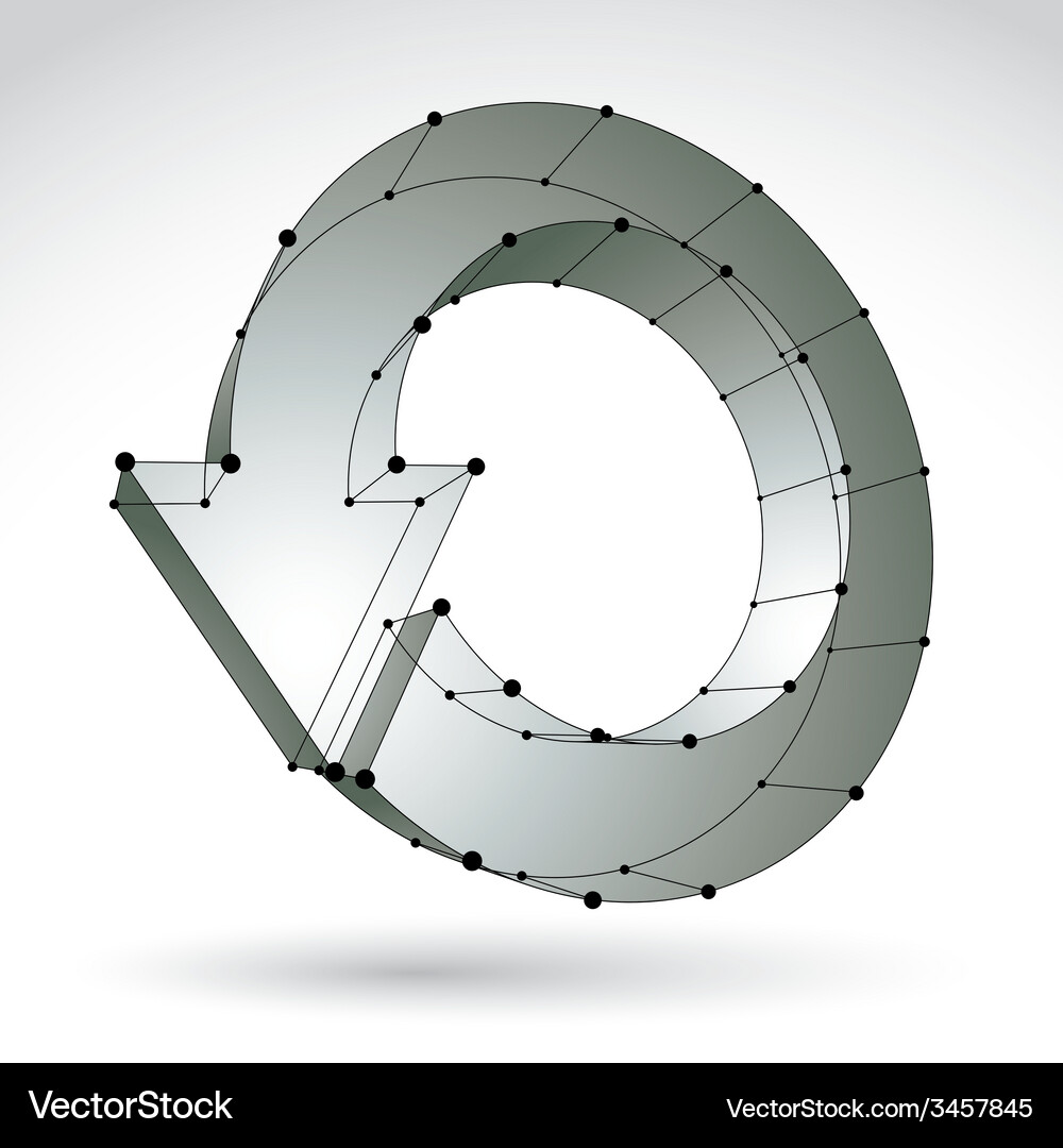 3d mesh stylish update sign isolated on white Vector Image