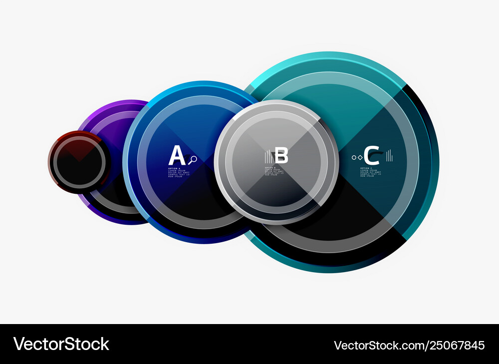 Abstract round geometric shapes modern circles Vector Image