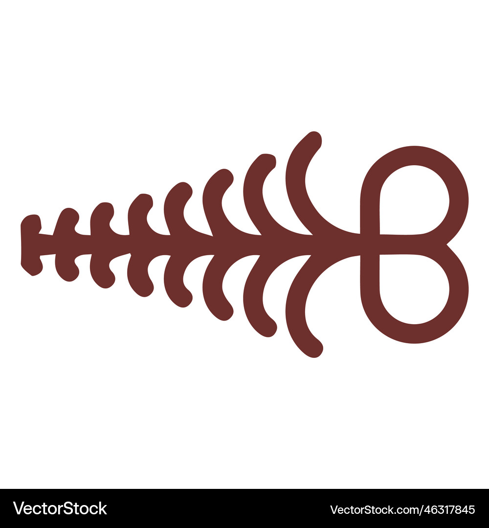 African symbol fern stroke Royalty Free Vector Image