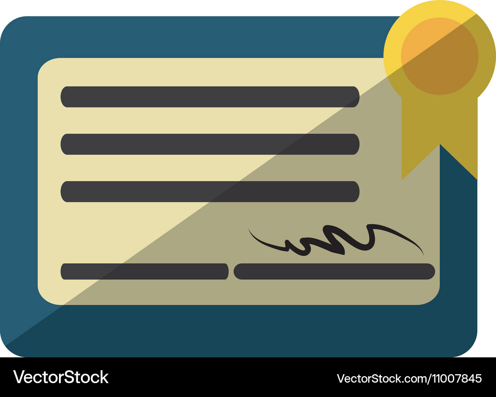 Diploma certificate graduation isolated icon Vector Image
