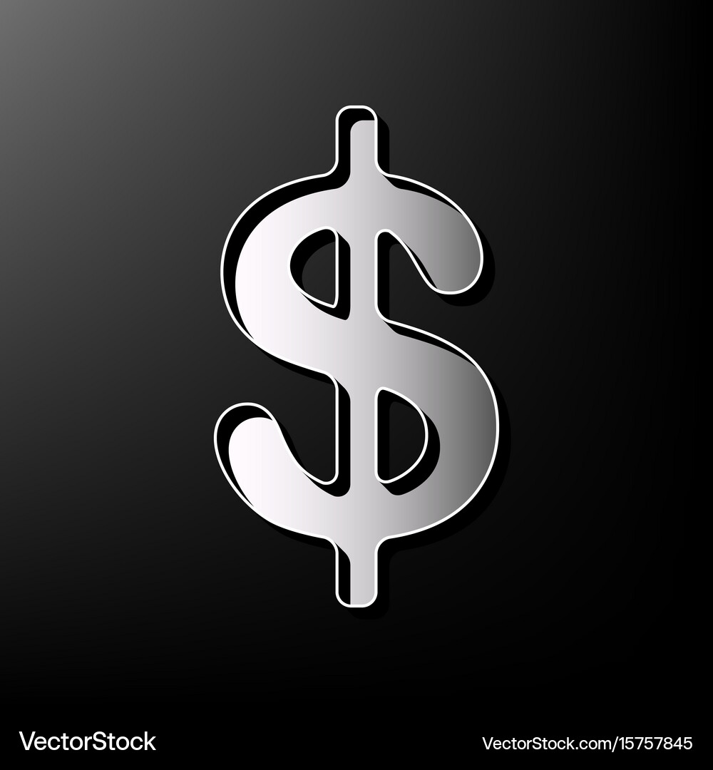 Dollars sign usd currency symbol Royalty Free Vector Image