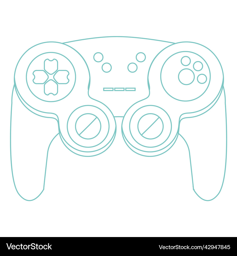 Gaming joystick simple stroke high quality Vector Image