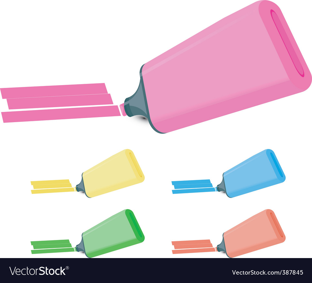 Highlighting text Royalty Free Vector Image - VectorStock