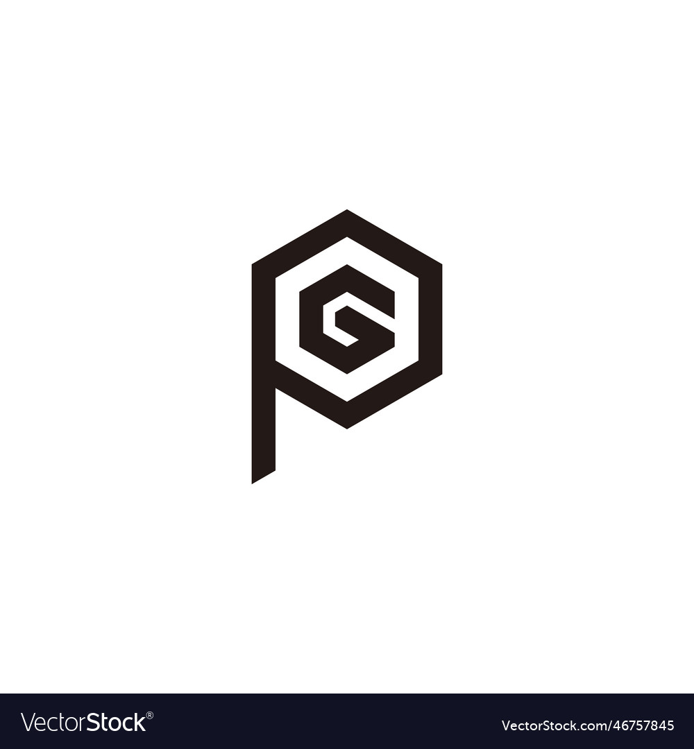 Letter g in p hexagon geometric symbol simple logo Letter g in p hexagon geometric symbol simple logo